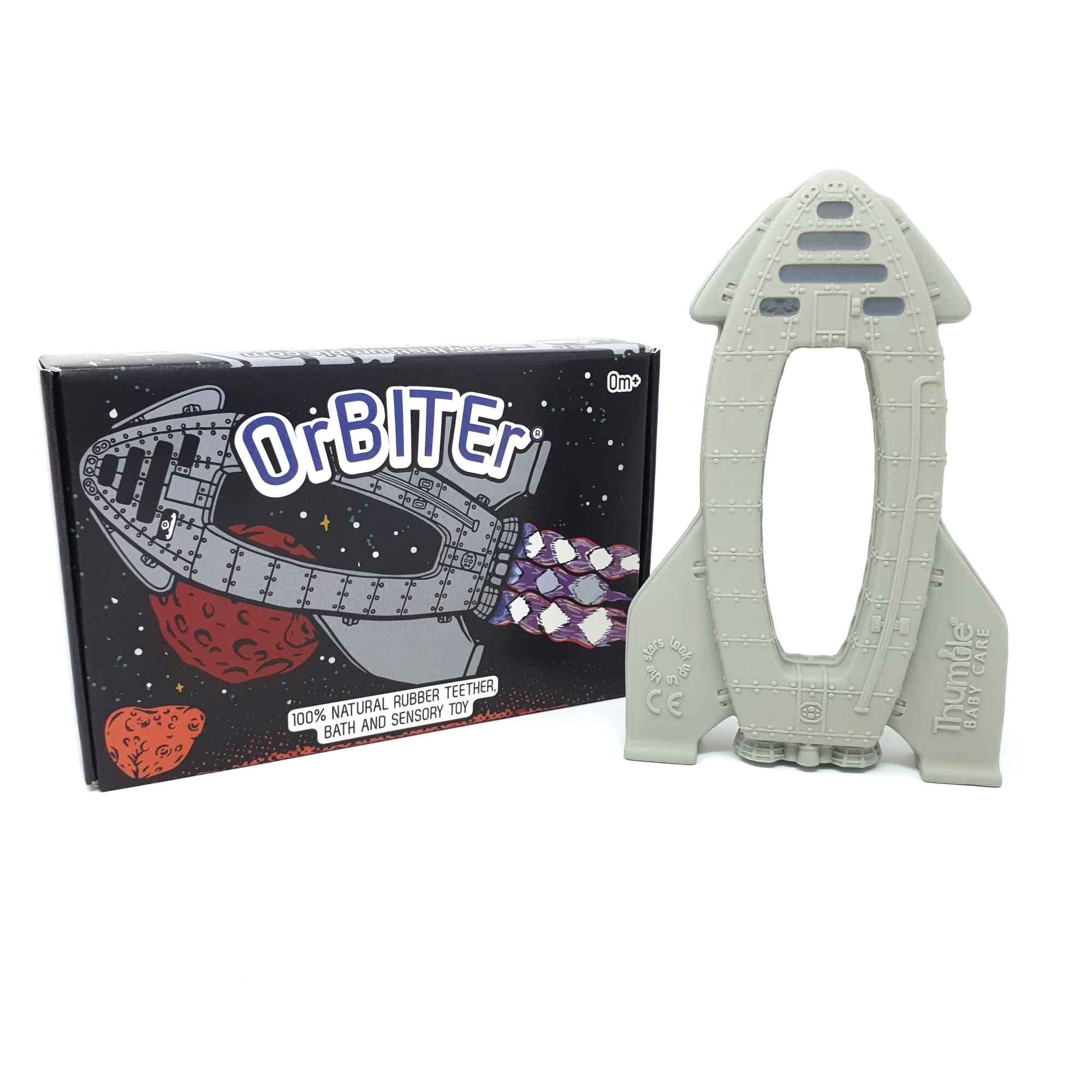 OrBITEr® Natural Rubber Space Themed Baby Toy (Rocket) – TheThumbleUSA